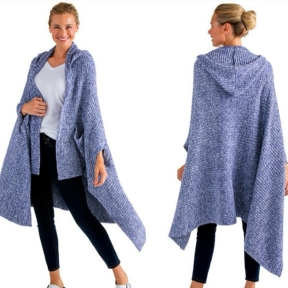 Softies | Sweaters | Softies Blue Marshmallow Hooded Cardigan Sweater ...